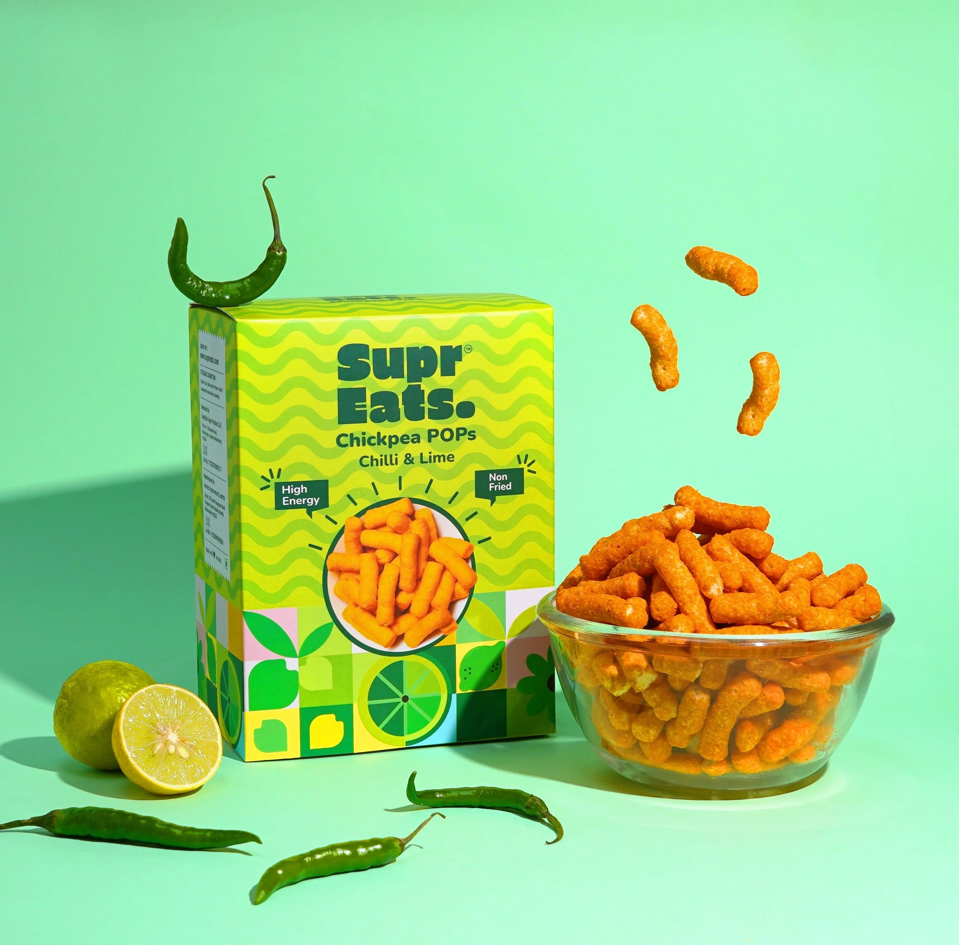 Lime & Chilli - Chickpea Pops | Non Fried | 100g – SuprEats